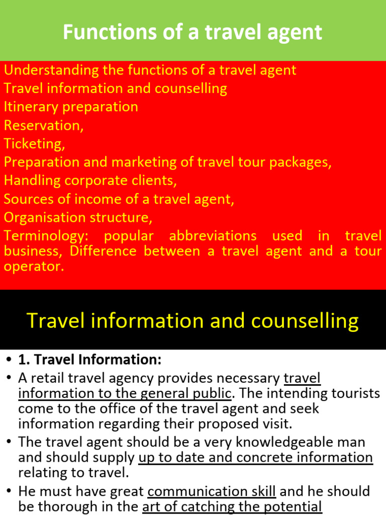 Key Functions of Travel Agents Explained | PDF | Travel Agency | Fare