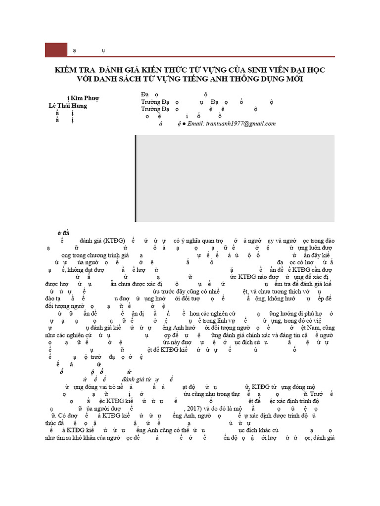 kim-tra-nh-gi-kin-thc-t-vng-ca-sinh-vin-i-hc-vi-danh-sch-t-vng-ting-anh-thng-dng-mi | PDF