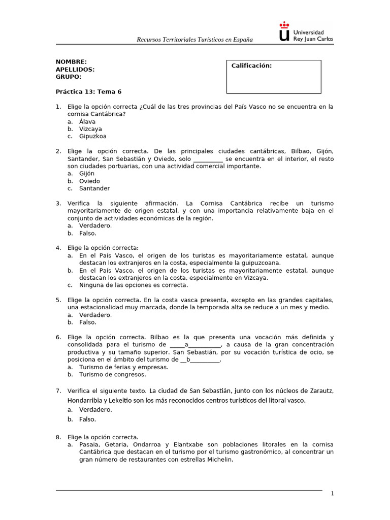 Pr%C3%A1ctica%2013 | PDF | País Vasco (Comunidad Autónoma) | Turismo