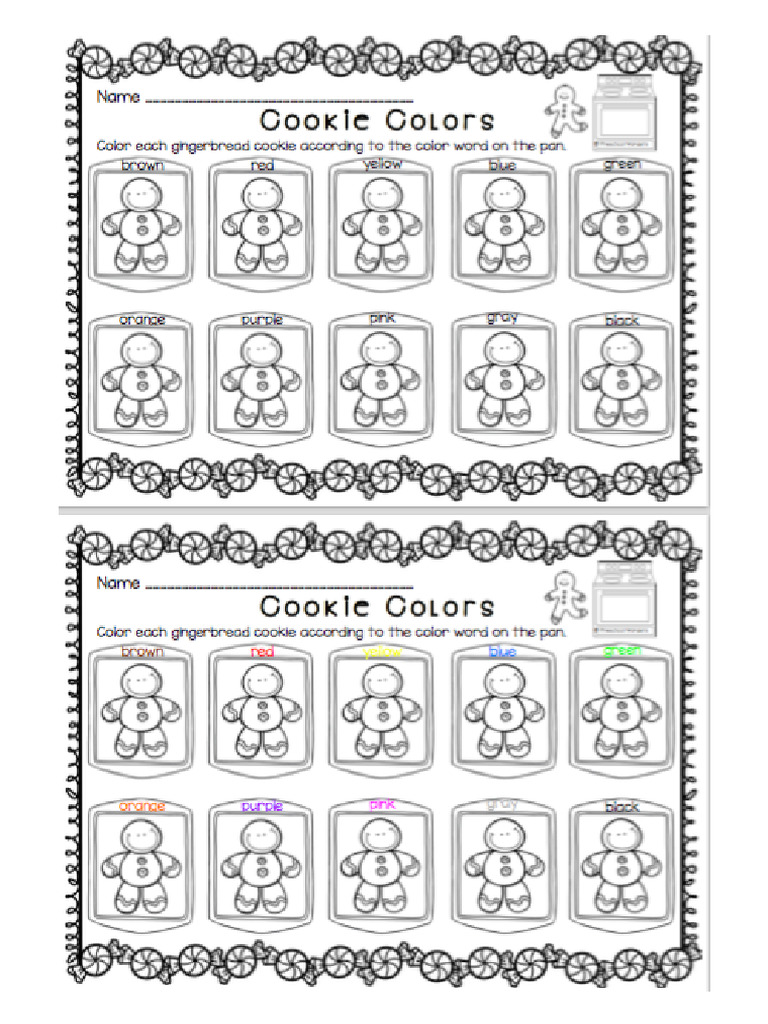 ORAL ACTIVITY READ&COLOUR THE GINGERBREAD MAN | PDF