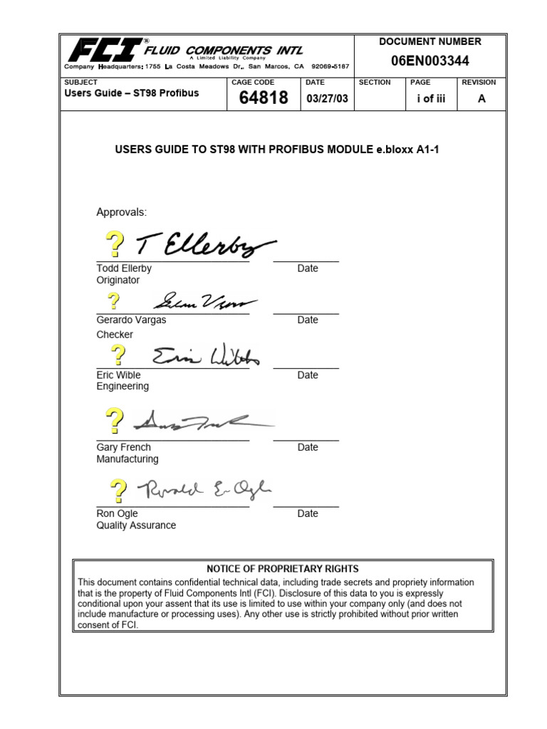ST98-Profibus-C101-U-Module-Guide-(06EN003344a) | PDF | Electrical ...