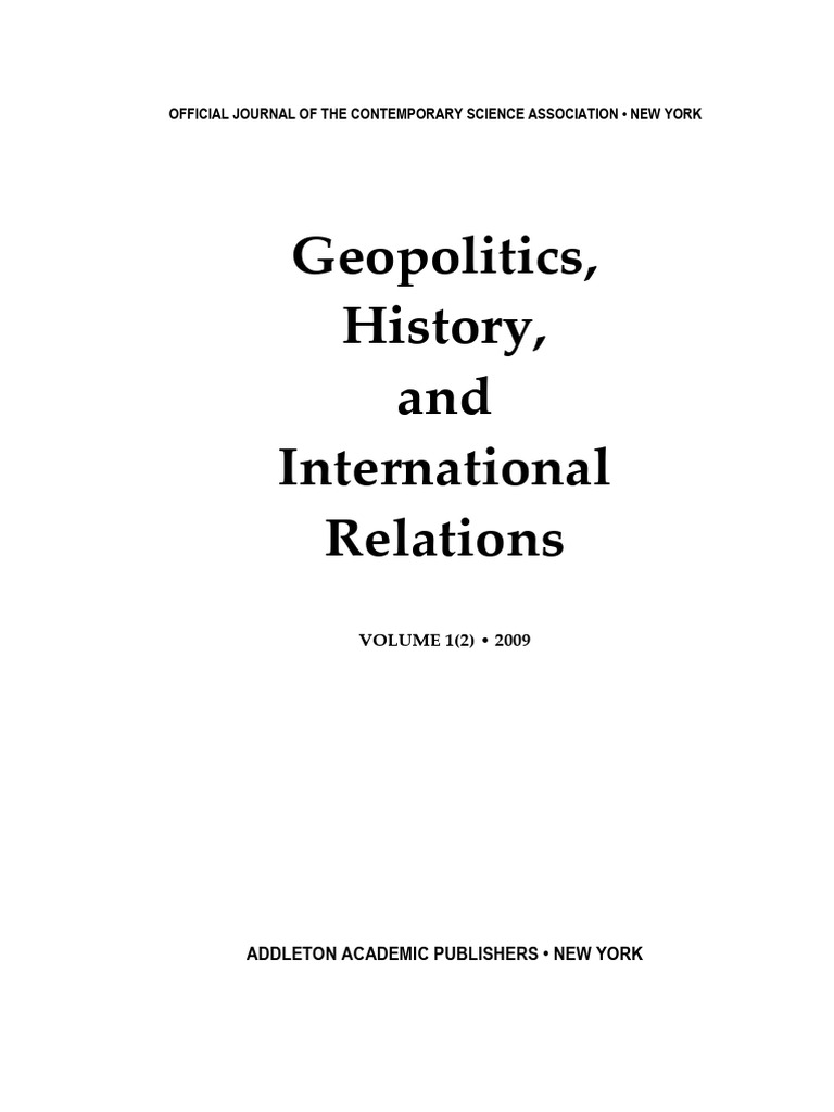 Geopolitics, History, and International Relations | PDF | Cybernetics | Capitalism