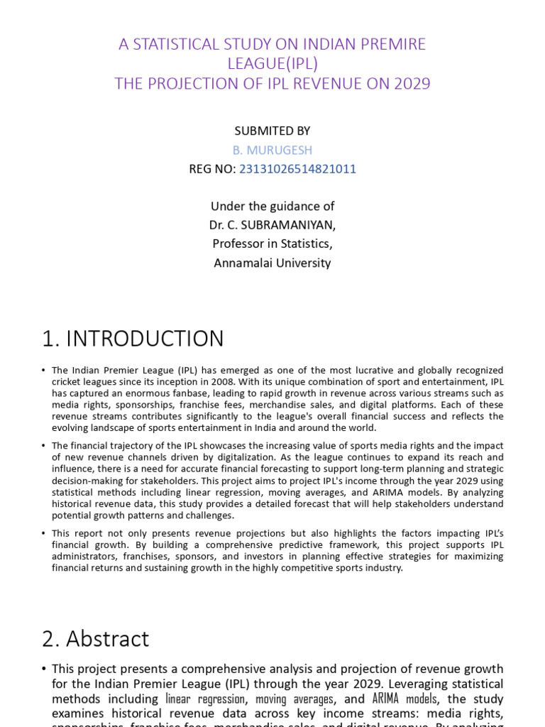 Murugesh Presentation | PDF | Forecasting | Statistics