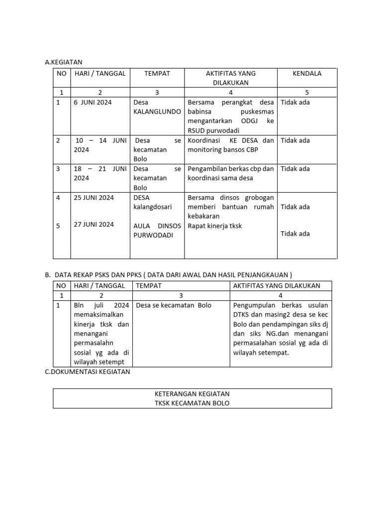 FORMAT LAP Sosial | PDF