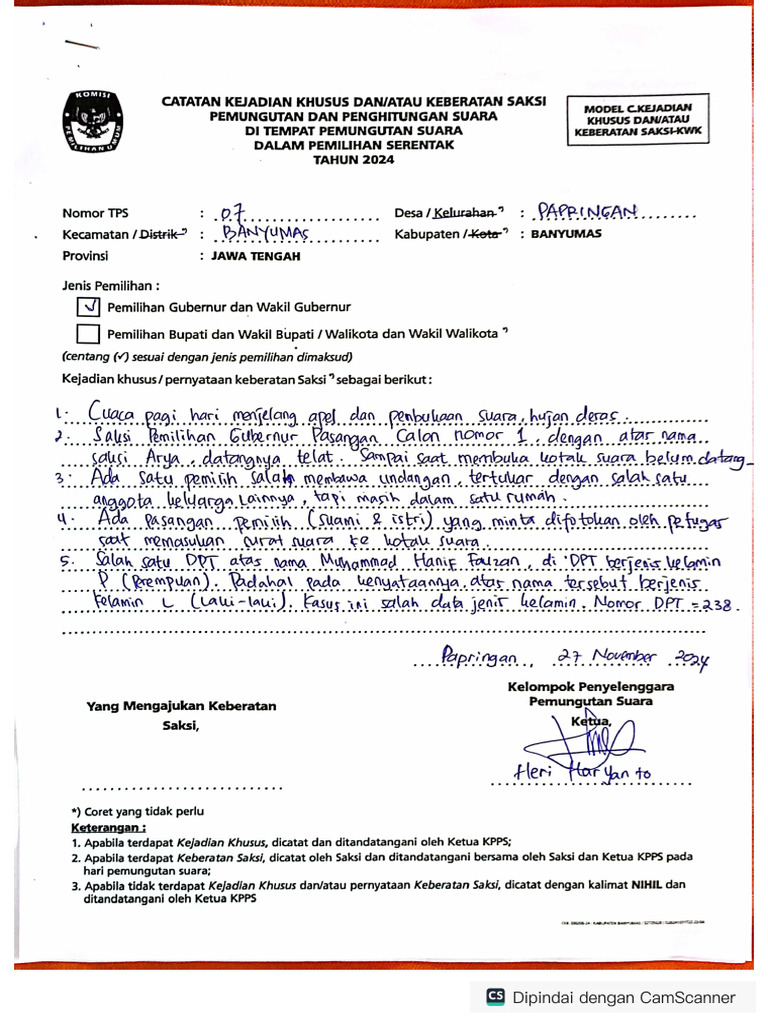 Kejadian Khusus (Tps 7) | PDF