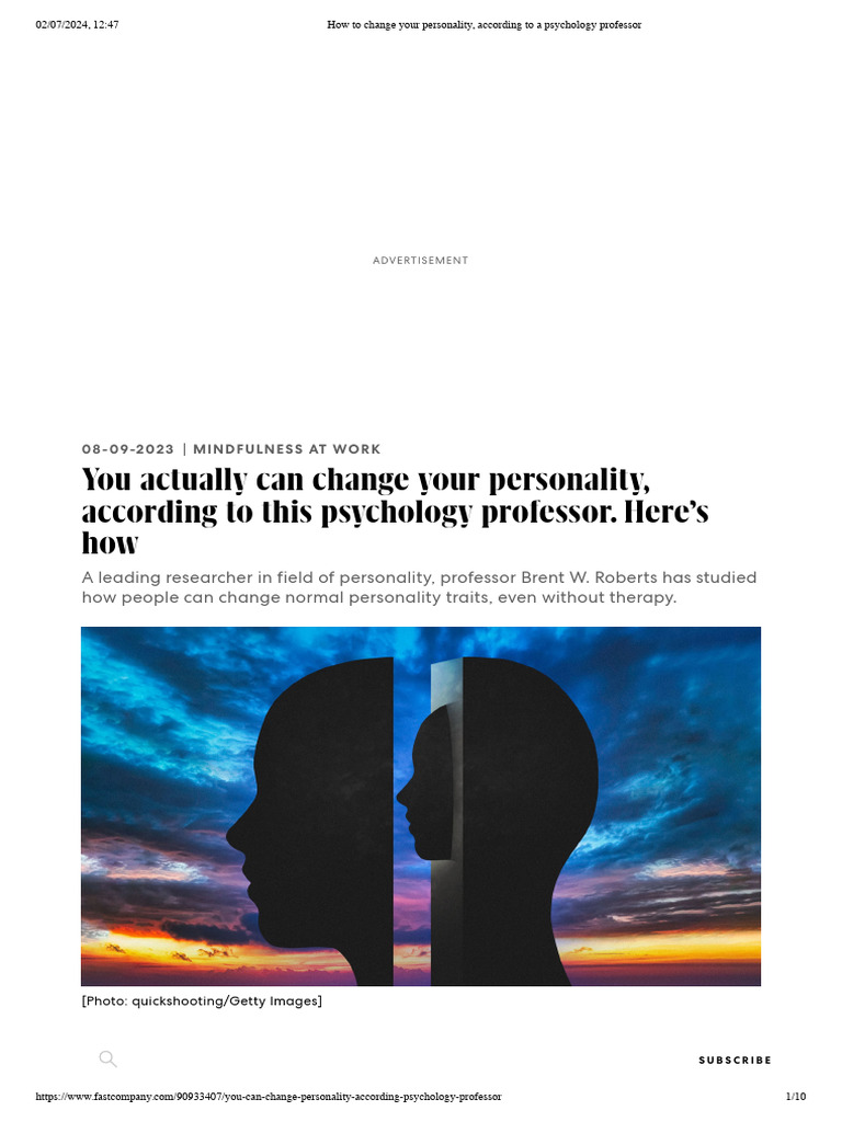 02 How To Change Your Personality | PDF | Psychology | Psychological ...