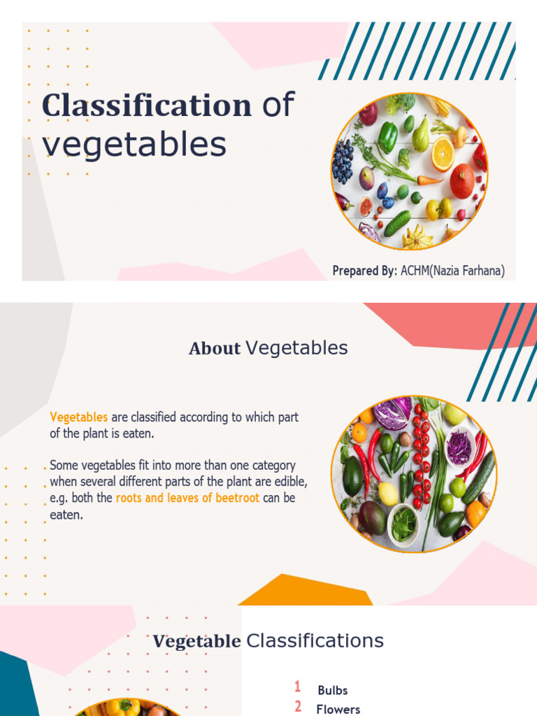 Vegetable Classification | PDF | Vegetables | Fruit