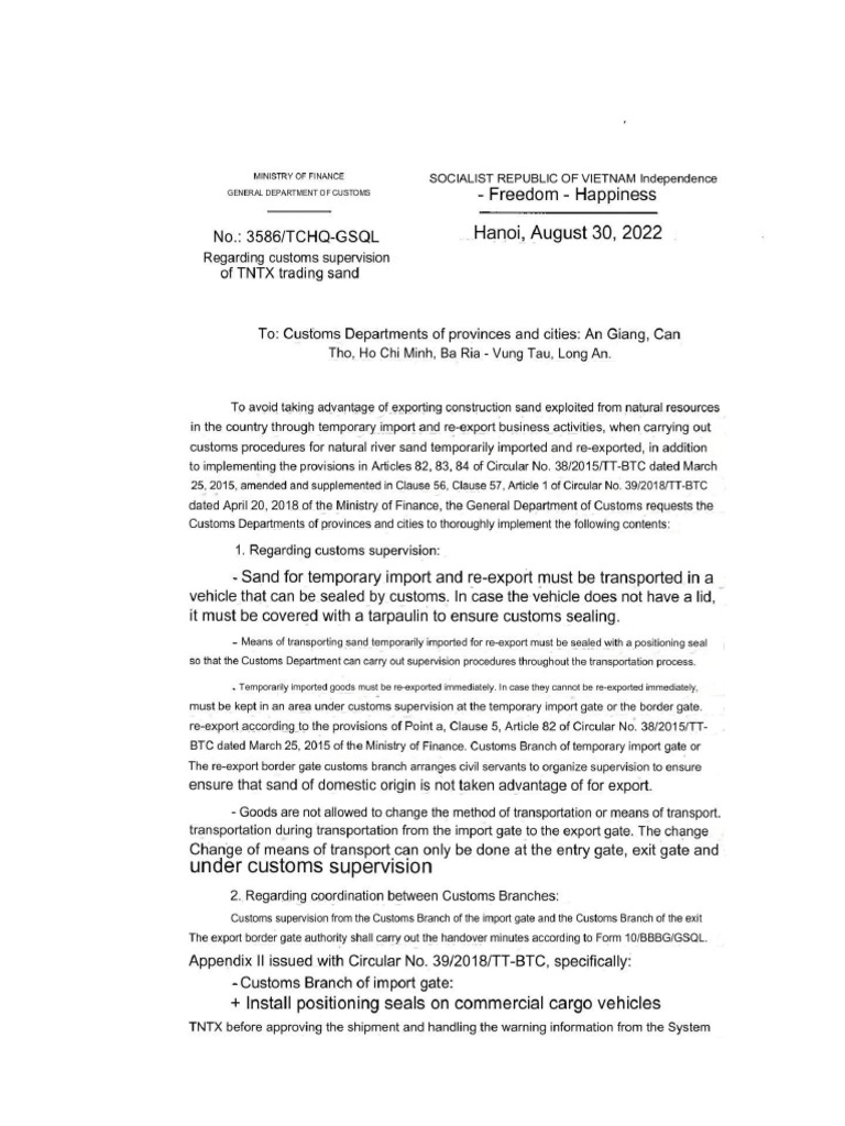 APENDIX 2 - Official Dispatch 3586_TCHQ-GSQL | PDF