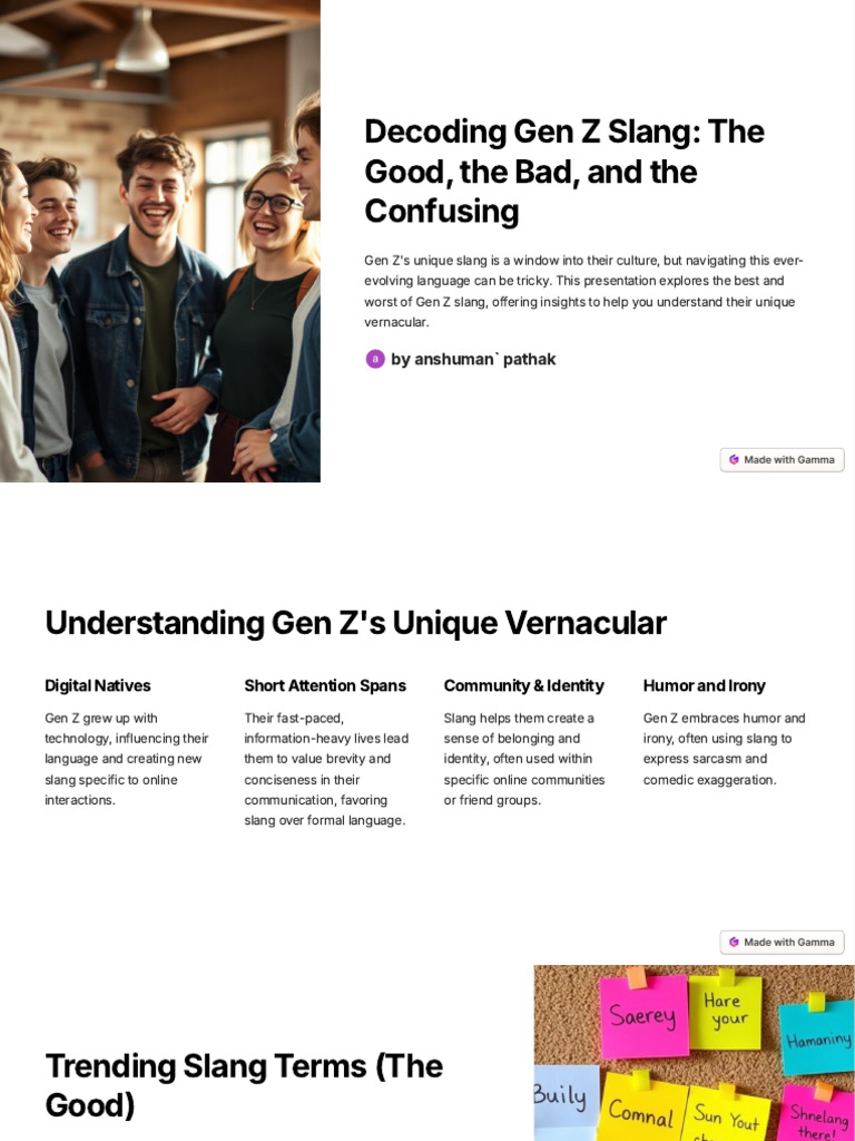 Decoding Gen Z Slang The Good The Bad and The Confusing | PDF | Slang ...