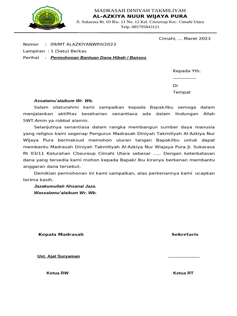 Surat Undangan Fiks | PDF