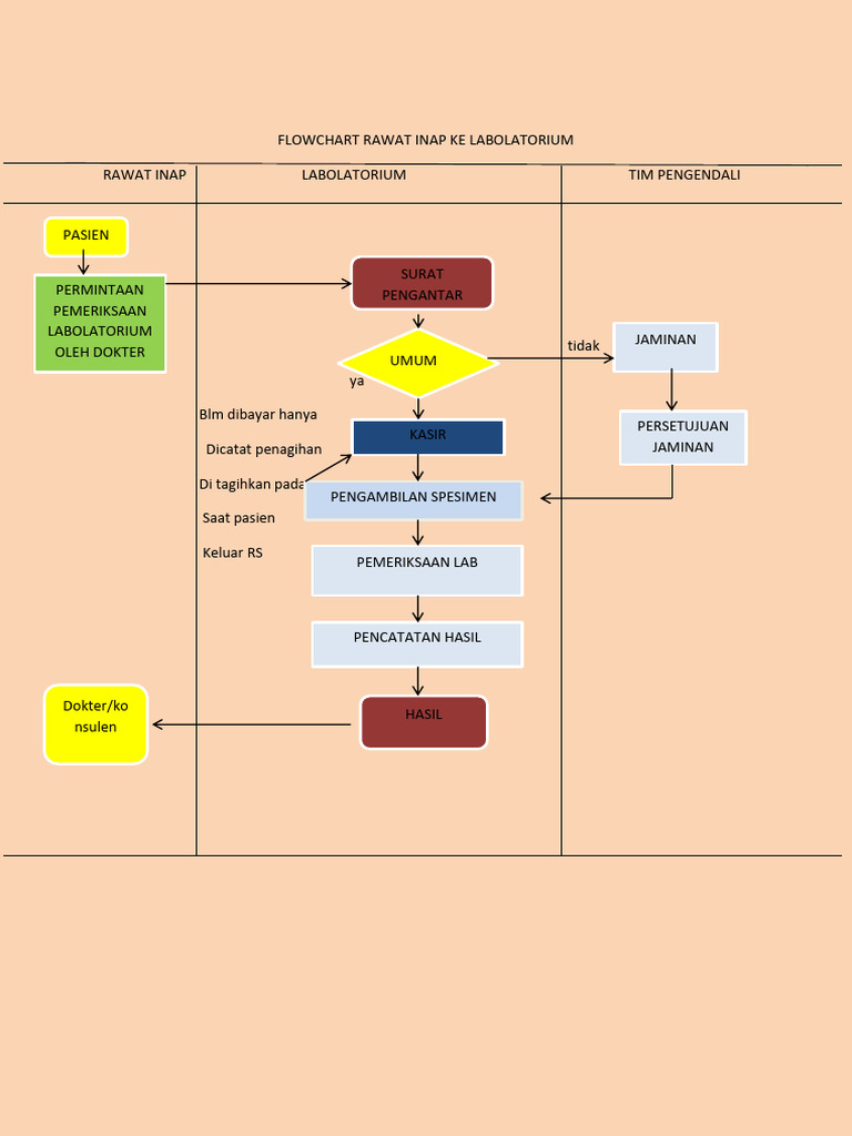 Flowchart Rawat Inap Ke Labolatorium-1 | PDF