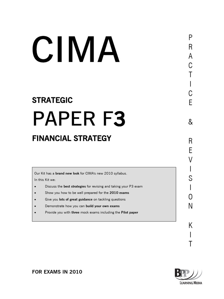 F3 - Practice and Revision Kit | PDF | Valuation (Finance) | Mergers And Acquisitions