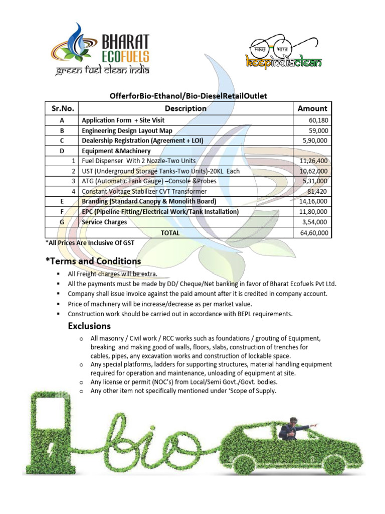 Revised Fuel Station Quotation (4) | PDF Revised Fuel Station Quotation (4) | PDF