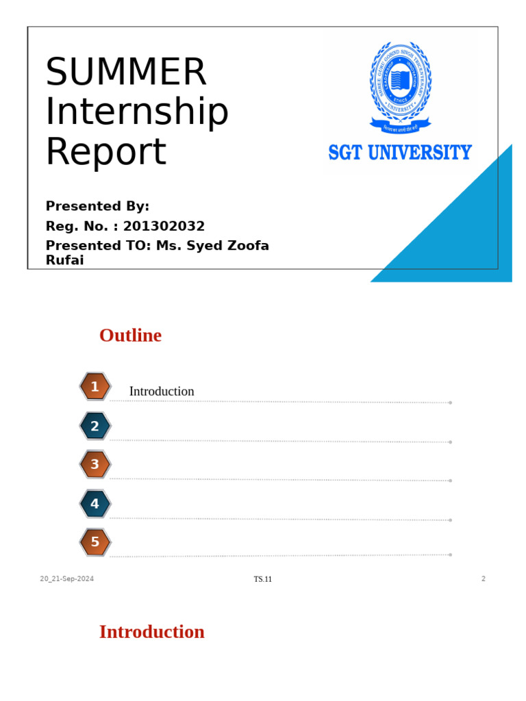 Summer Internship Ppt (1) | PDF