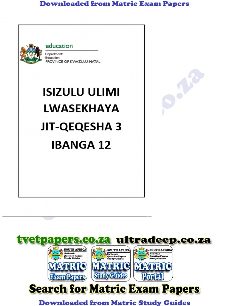 Isizulu HL Grade 12 JIT 2024 | PDF