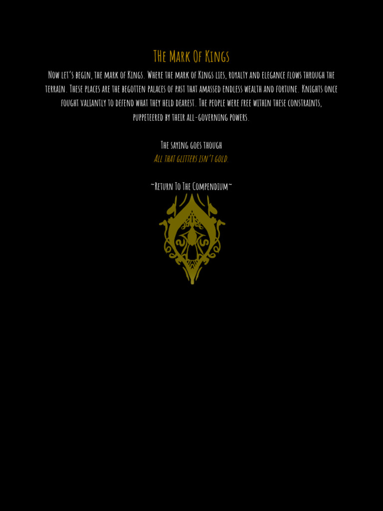 The Mark of Kings: Royalty and Legacy | PDF