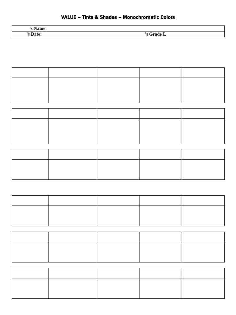 Monochromatic Color Exercises Guide | PDF