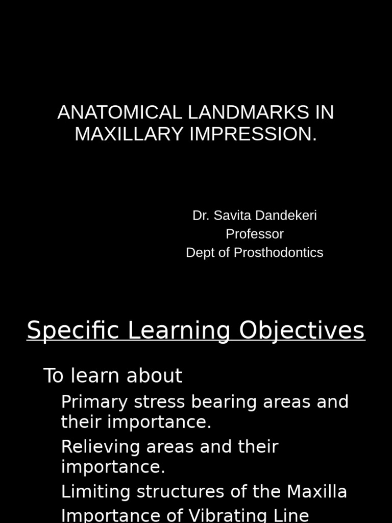 Maxillary Anatomical Landmarks 2 | PDF | Dentures | Human Anatomy