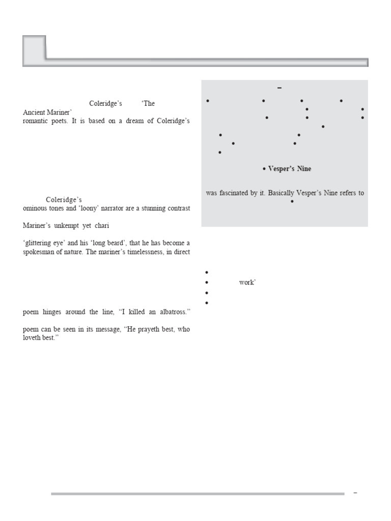 CL.X - The Rime of The Ancient Mariner - Notes | PDF