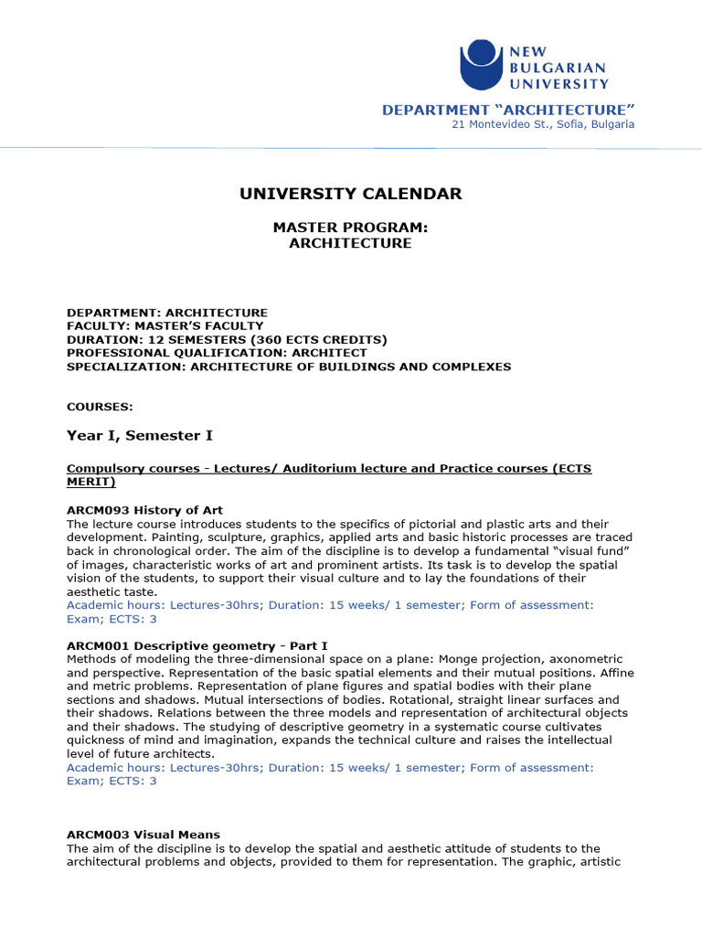 Nbu Master Program Architecture | PDF | Geometry | Geodesy