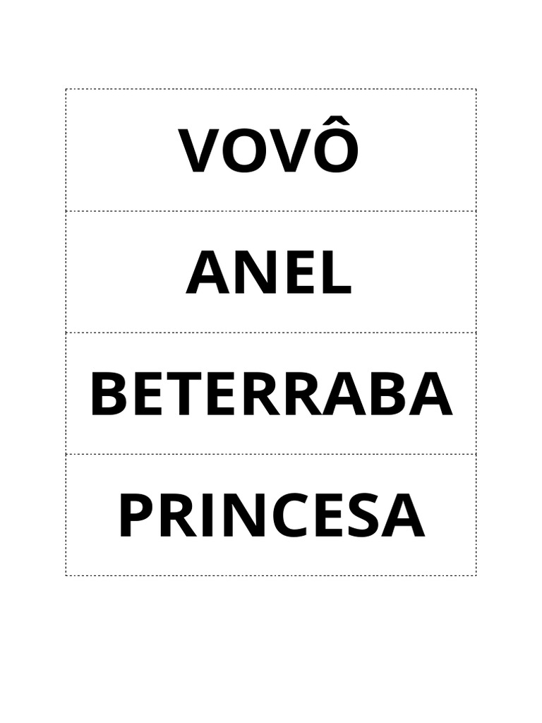 Atividade para Impressao Cartoes Com Palavras Dos Contos Lp01 02sqa13 | PDF