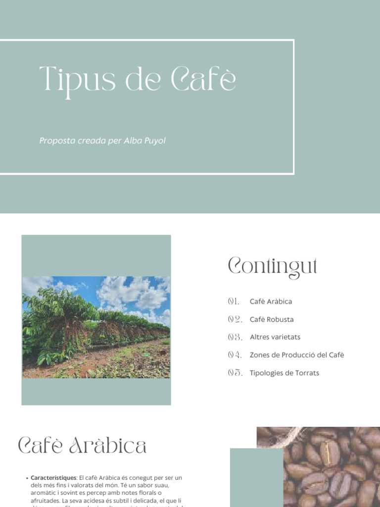 Tipus de Cafés | PDF