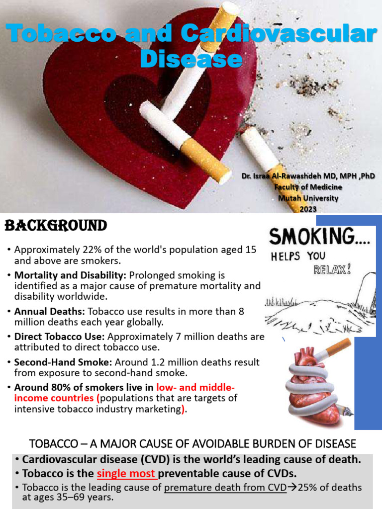 Tobacco and Cardiovascular Disease 13-11-23 - 231113 - 073905 | PDF ...