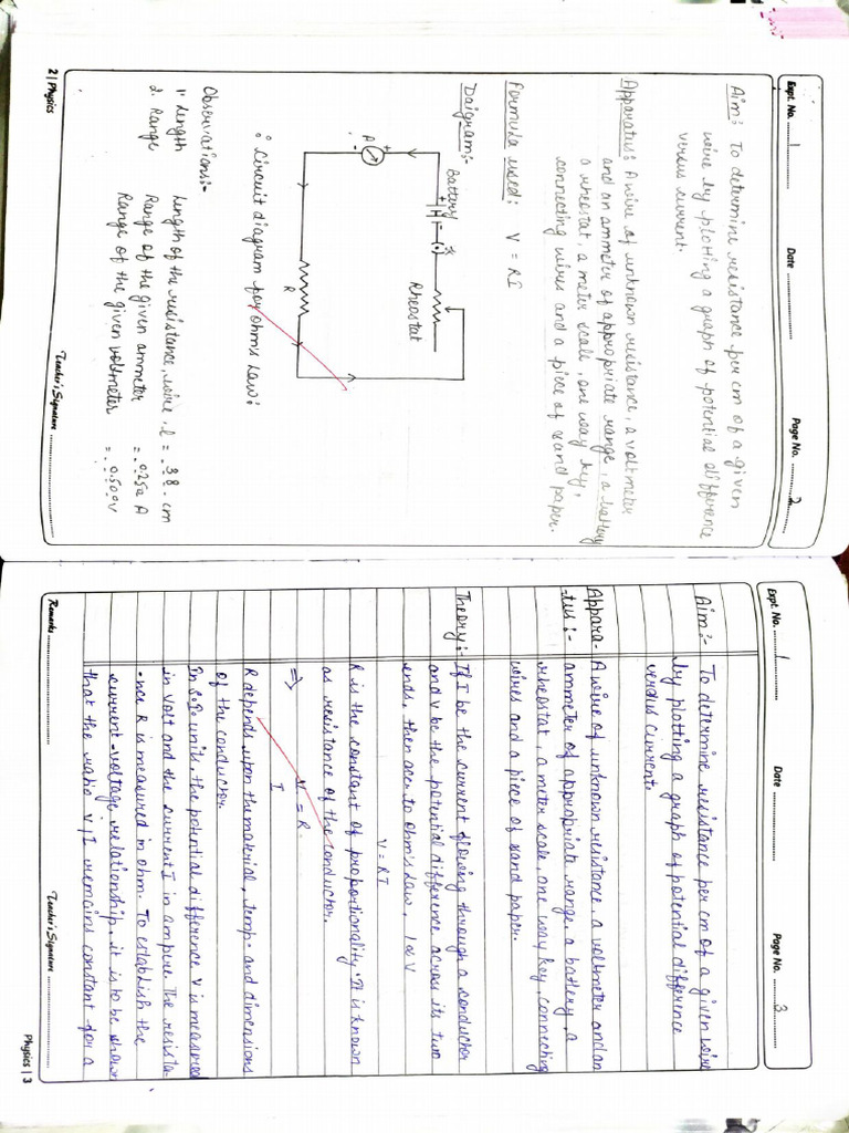 Physics Prac File 2023-24 | PDF