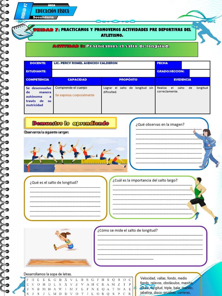FICHA DE TRABAJO- 3º4° ACT 3 E.FIS U7 SEM3 | PDF | Modificación de ...