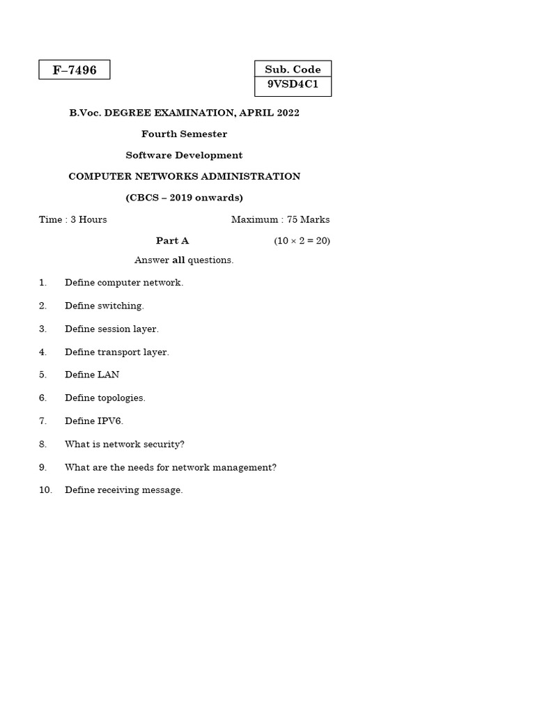 2022 - April - UG - B.Voc. Software Development - B.Voc. Software Development | PDF | Computer ...