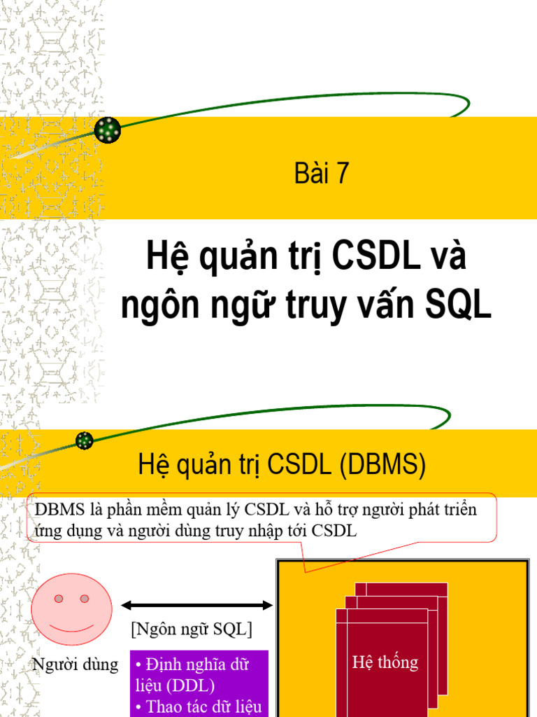 Hệ quản trị CSDL và ngôn ngữ truy vấn | PDF