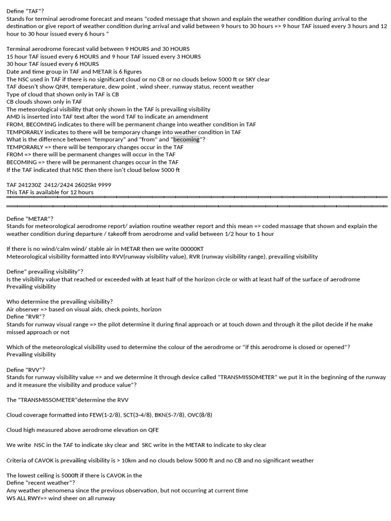 TAF and METAR | PDF | Physical Geography | Meteorology
