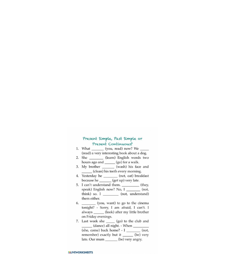 present simple continuous | PDF