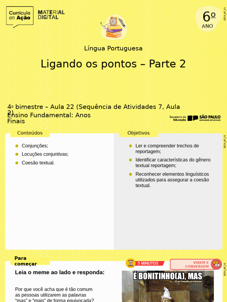 Aula 22 - Ligando os pontos - Parte 2 | PDF