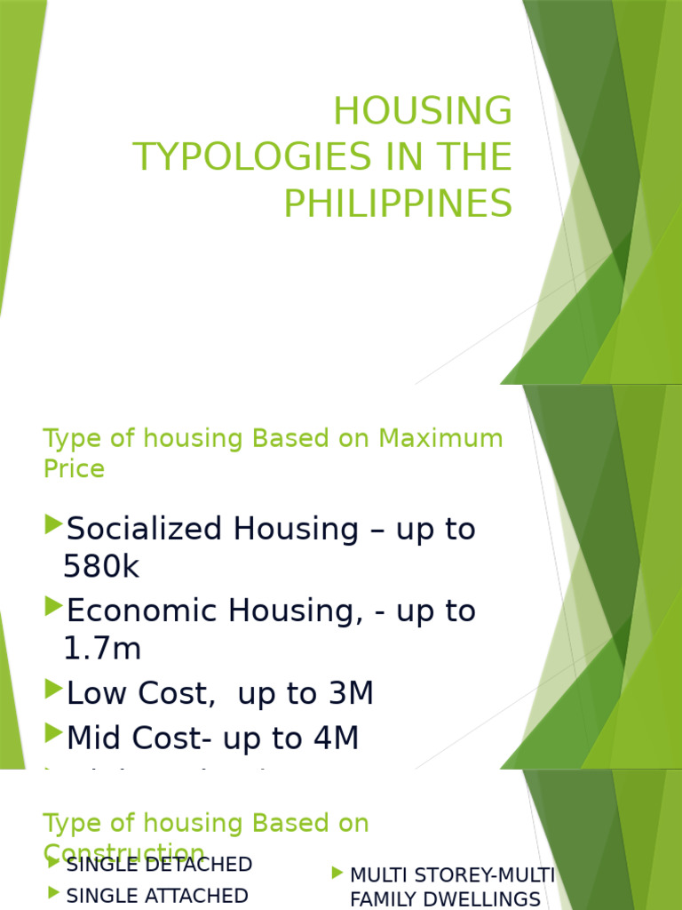 Housing Typologies in The Philippines | PDF
