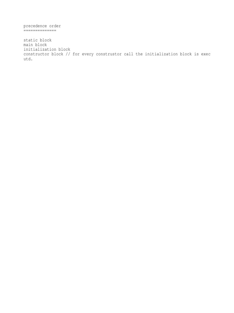 Precedence Order | PDF