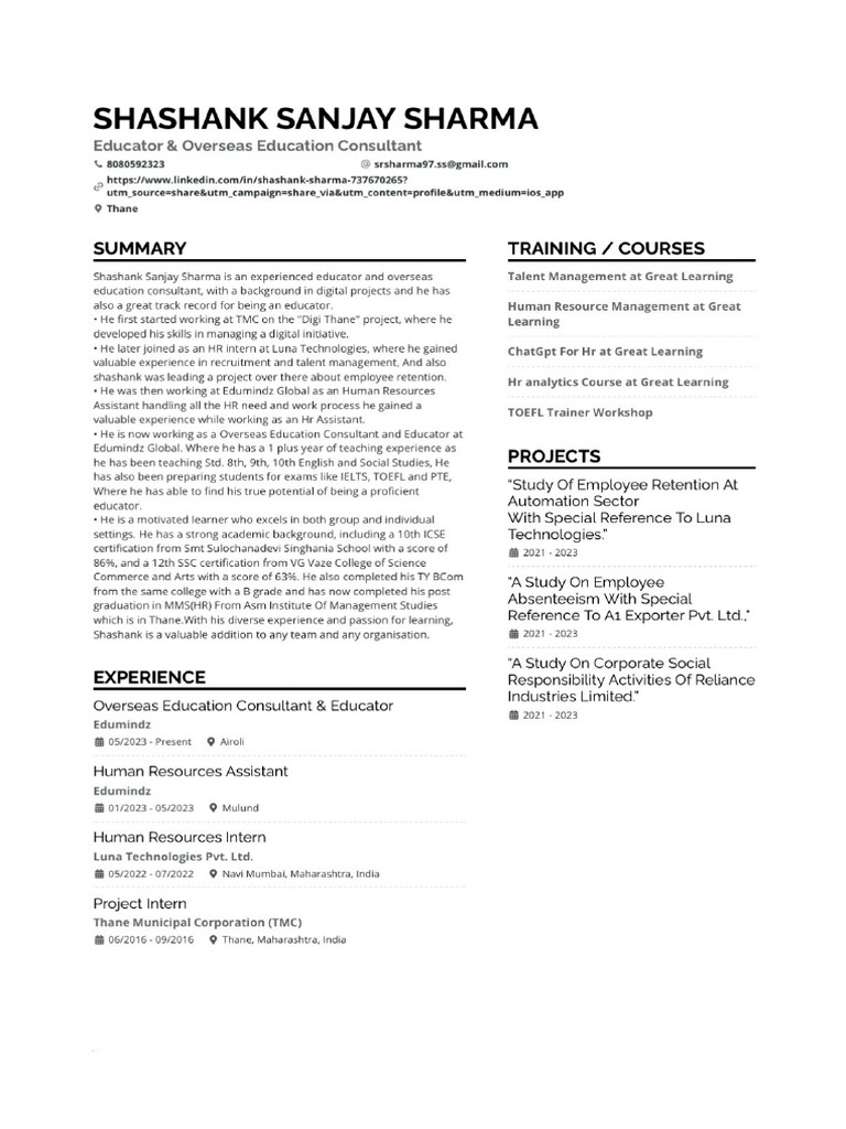 Shashank Sharma Resume Final | PDF