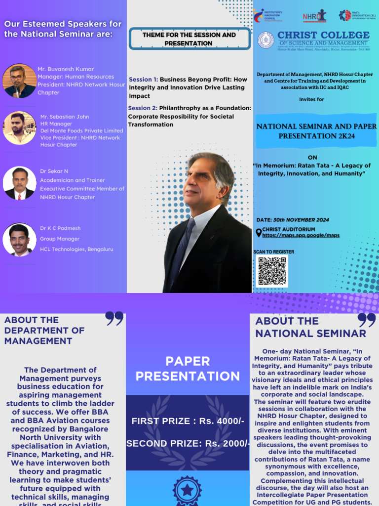 National Seminar 2k24 - Brochure | PDF