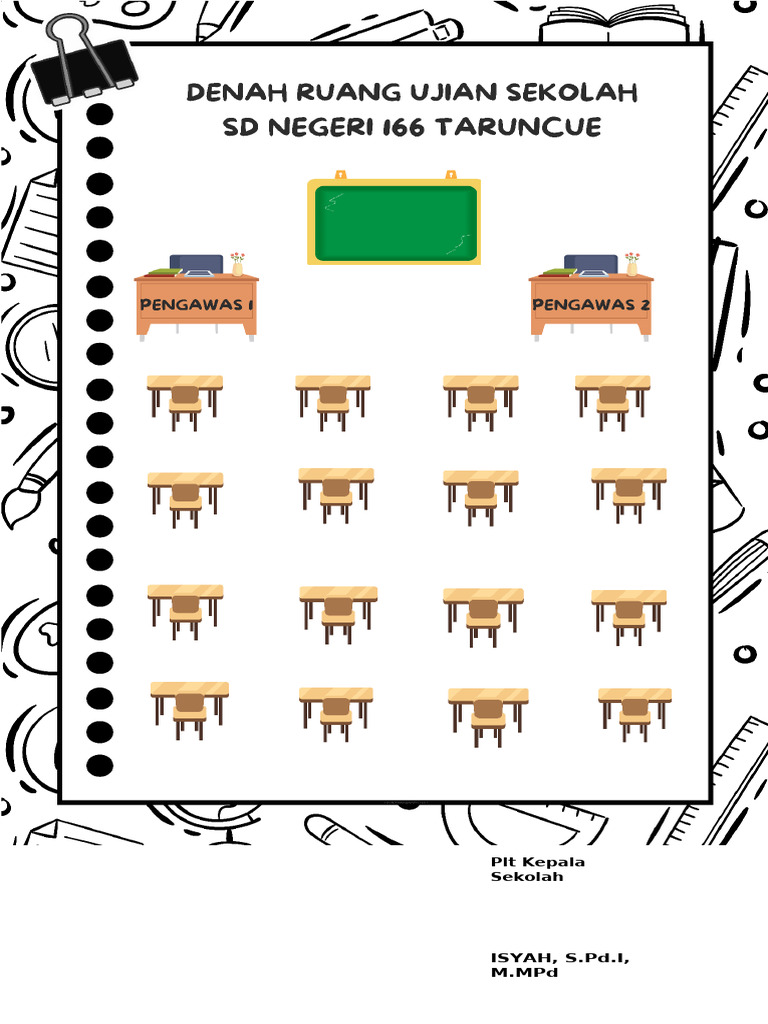 DENAH RUANG UJIAN SEKOLAH (AutoRecovered) | PDF