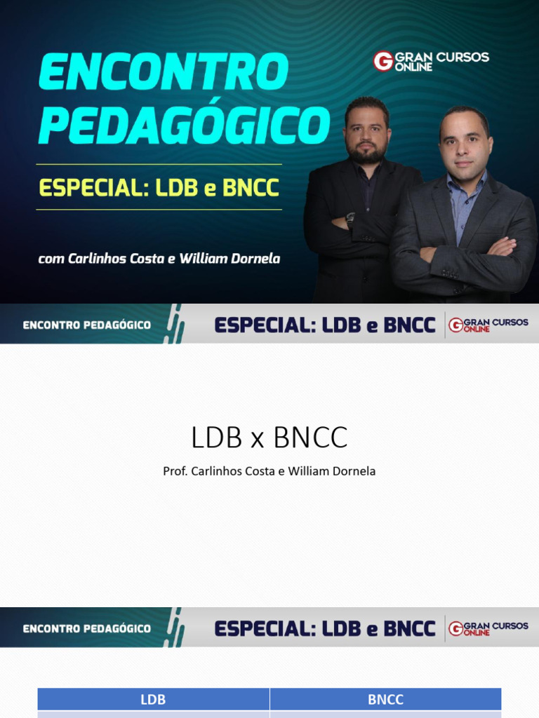 Encontro Pedagogico LDB BNCC | PDF | Pedagogia | Pré-escola