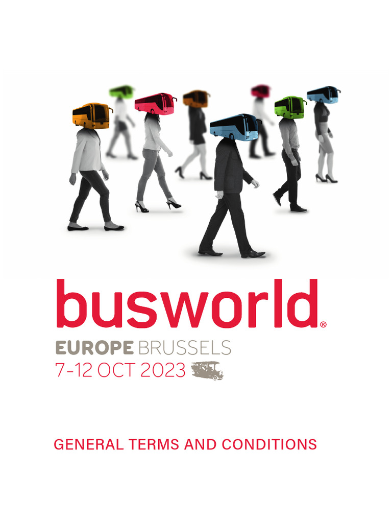 Busworld Europe 2023 Terms & Conditions | PDF | Insurance | Bus