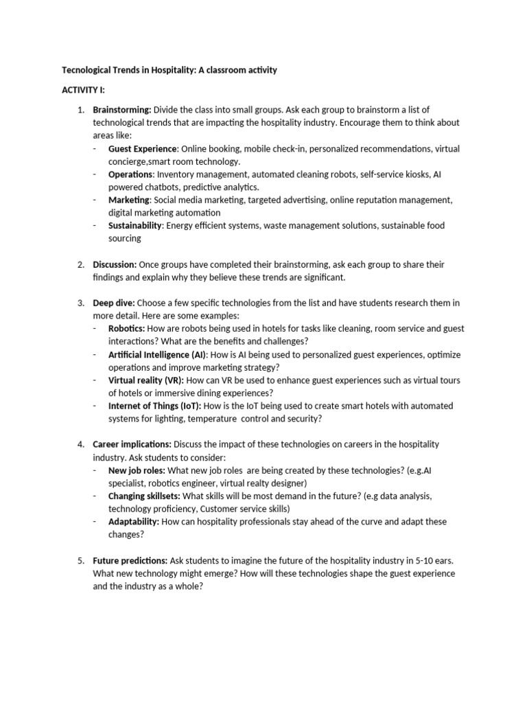 Technological Trend Activity | PDF | Artificial Intelligence ...