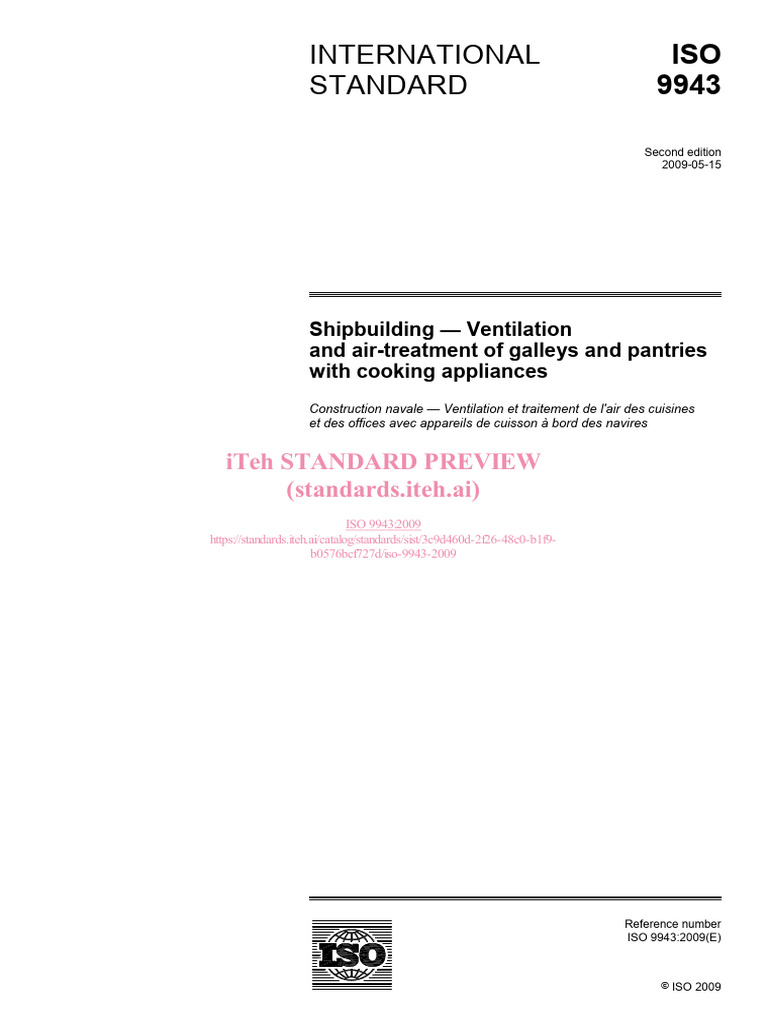 ISO-9943-2009 | PDF | International Organization For Standardization | Duct (Flow)