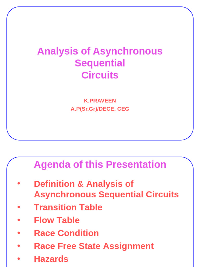Analysis of Asynchronous Sequential Circuit | PDF | Digital Electronics | Computer Engineering