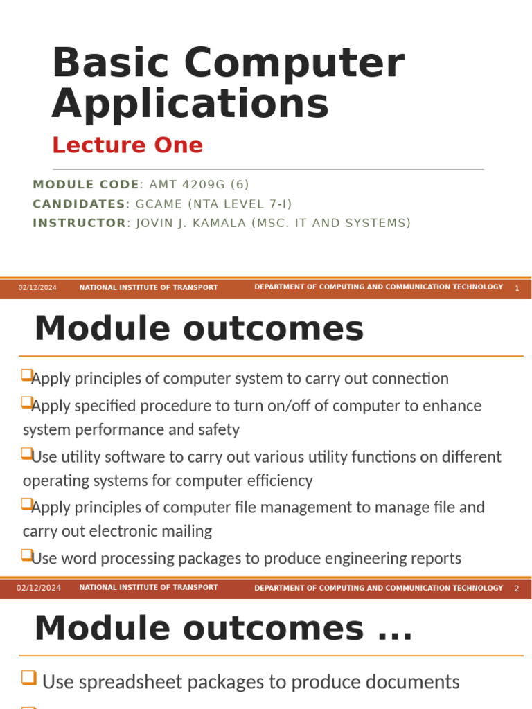 Lecture One Pdf Operating System Computer Hardware 9009