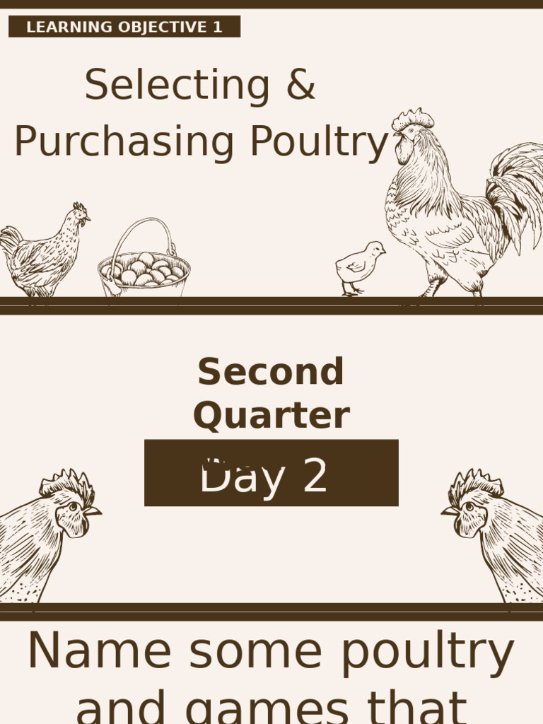 Q2 W1 DAY 2 Selecting and Purchasing Poultry | PDF
