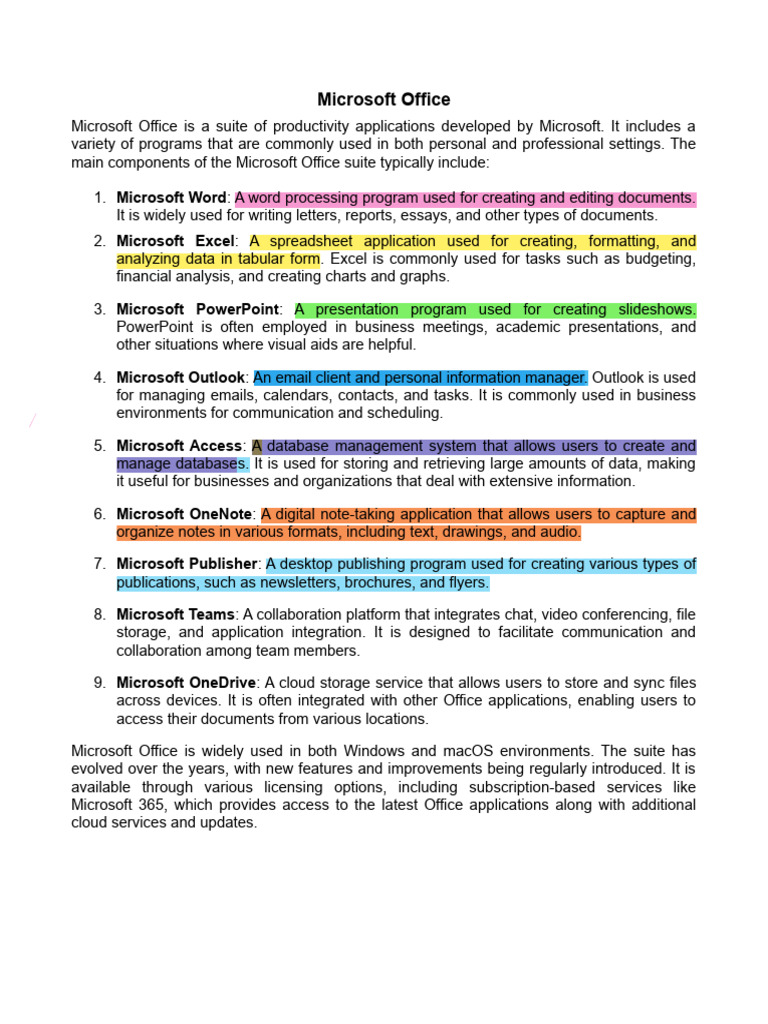MS-Office | PDF | Microsoft Office | Microsoft Outlook