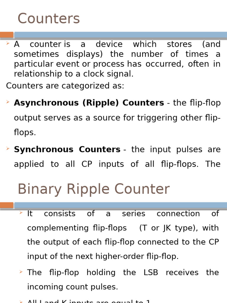Ripple Counters | PDF | Electronics | Electrical Circuits