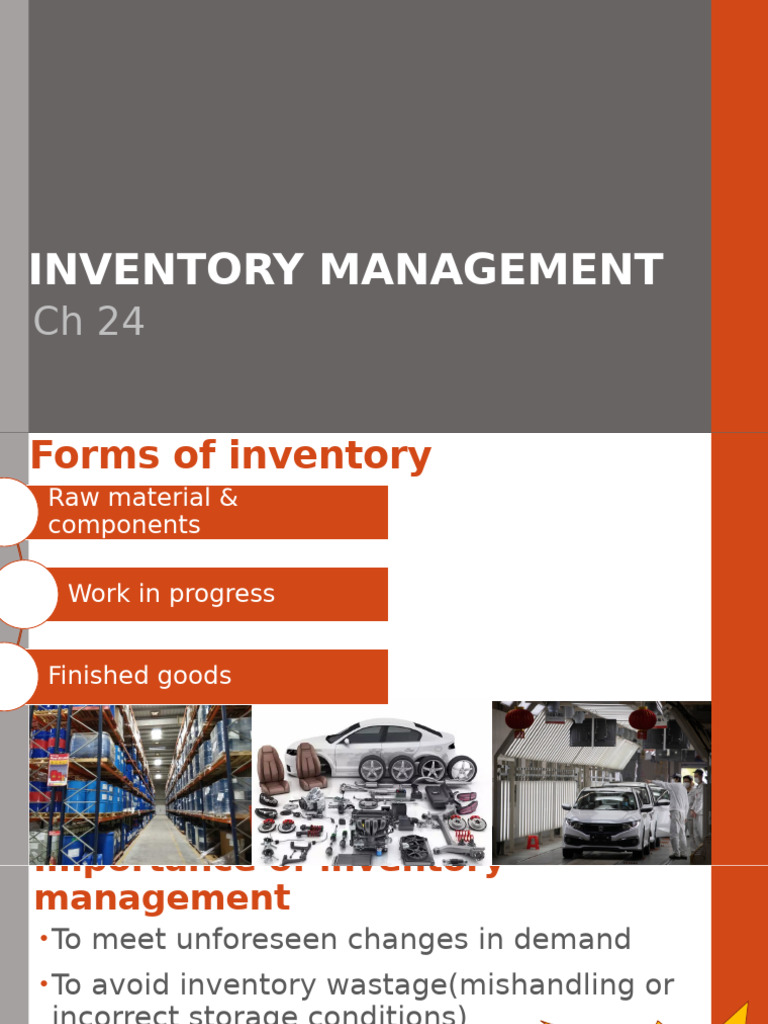 Ch 24 Inventory Management | PDF | Inventory | Lean Manufacturing