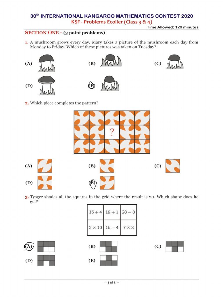 4-Ecolier IKMC20 | PDF